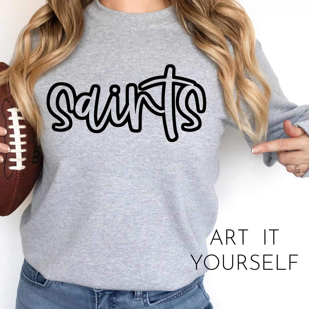 Saints Script Team Design, Team Apparel, Saints File, Saints Mascot ...