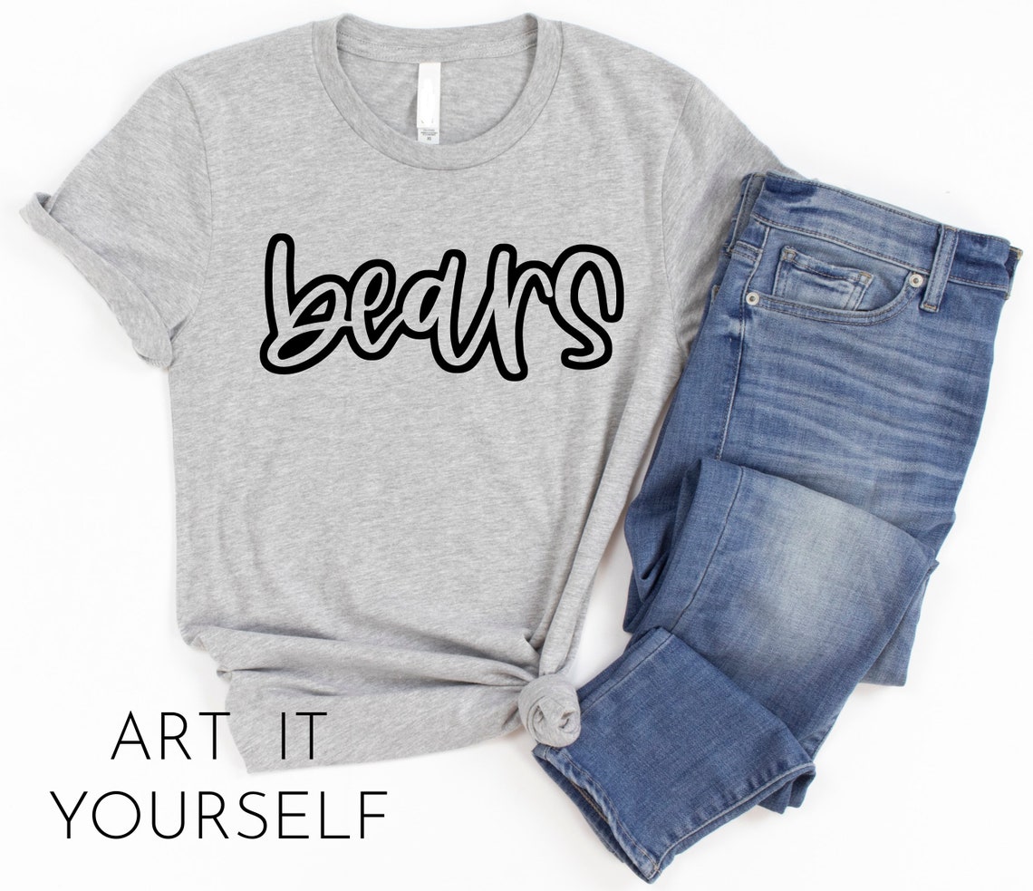 Bears Script Team Design Team Apparel Bears Shirt SVG Bears - Etsy