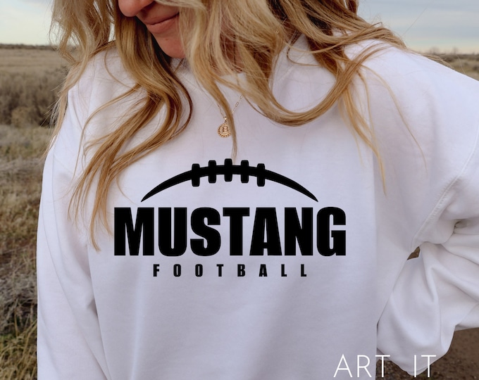 Mustang Football Team Design Team Apparel Mustangs Shirt - Etsy