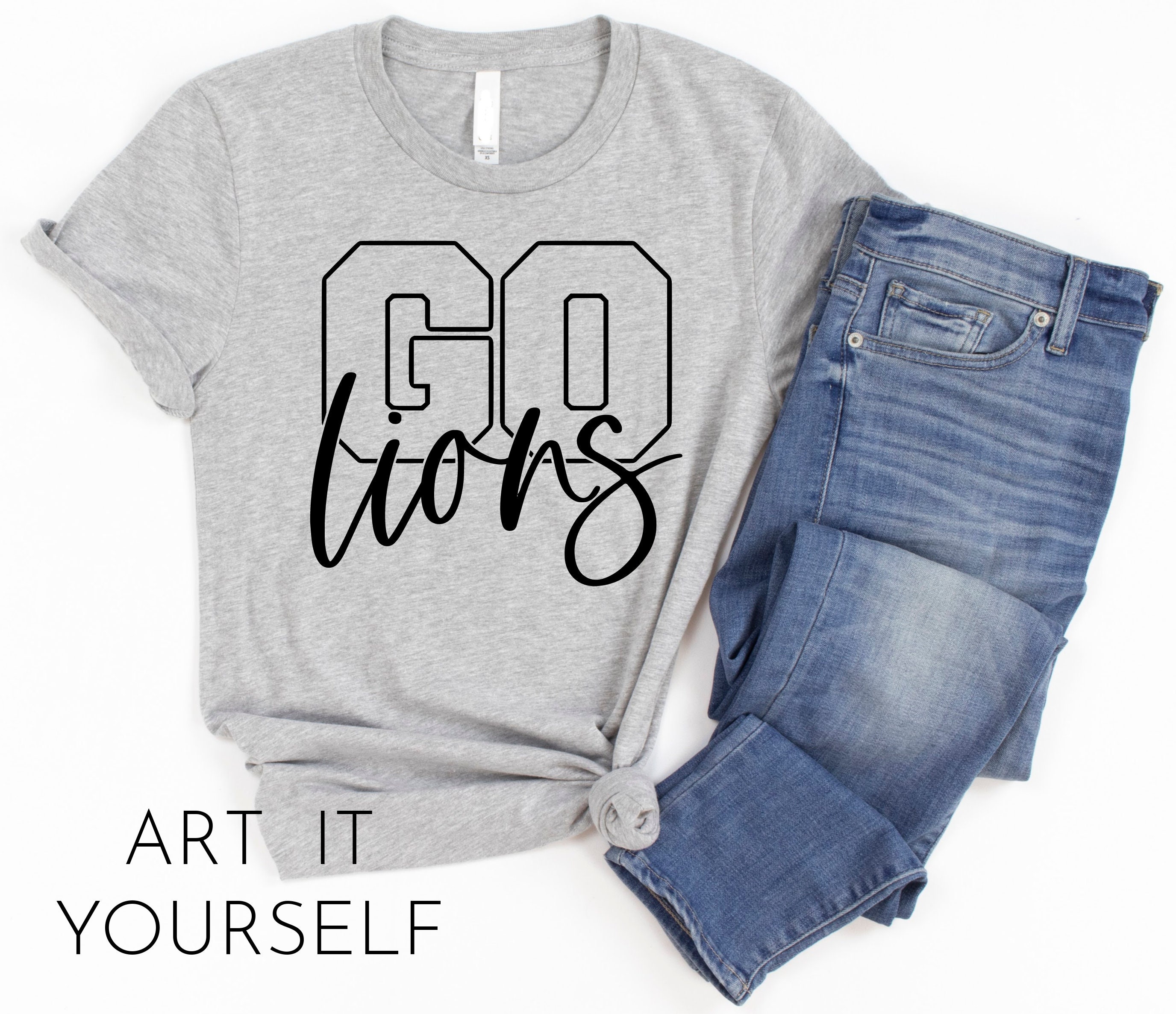 Go Lions Team Design Team Apparel Lions Shirt SVG Lions - Etsy