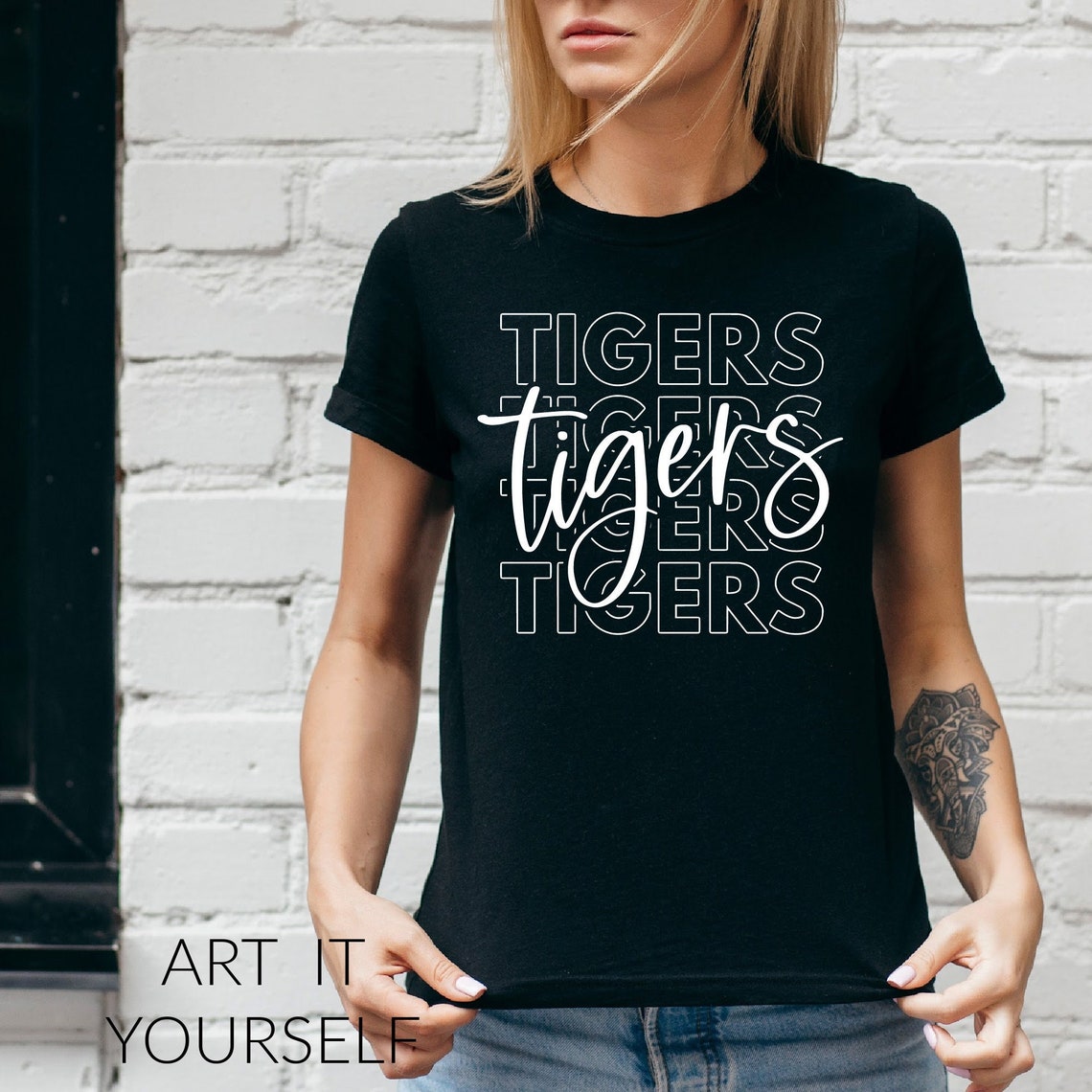 Tigers Team Design Team Apparel Tiger File Tigers Mascot - Etsy