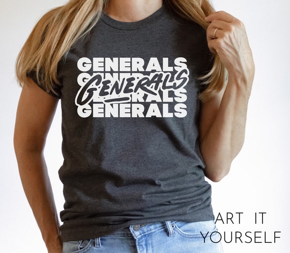 Generals Retro Repeat Team Design Vintage Team Apparel - Etsy