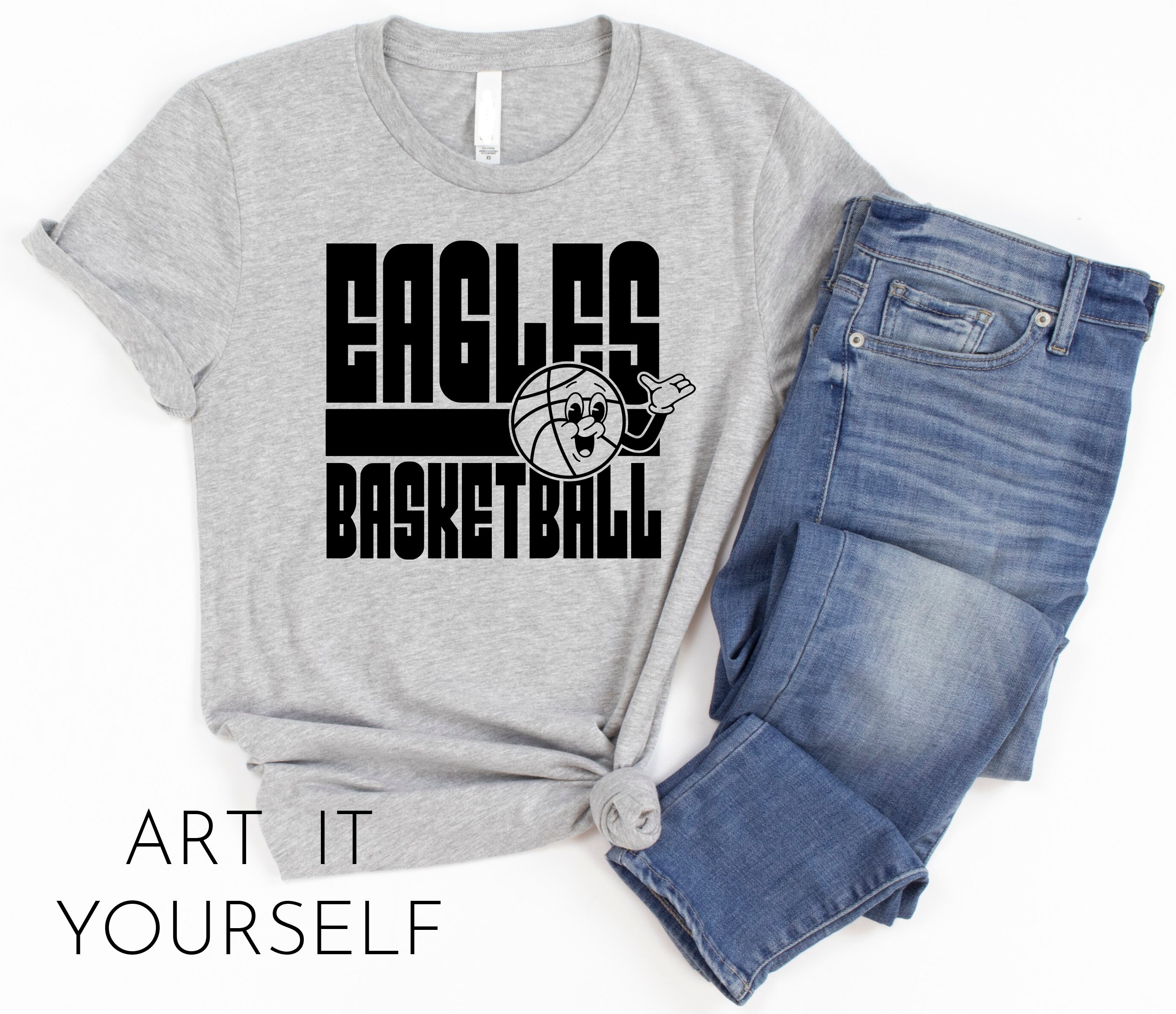 Eagles Retro Basketball Team Design Team Apparel Eagles - Etsy