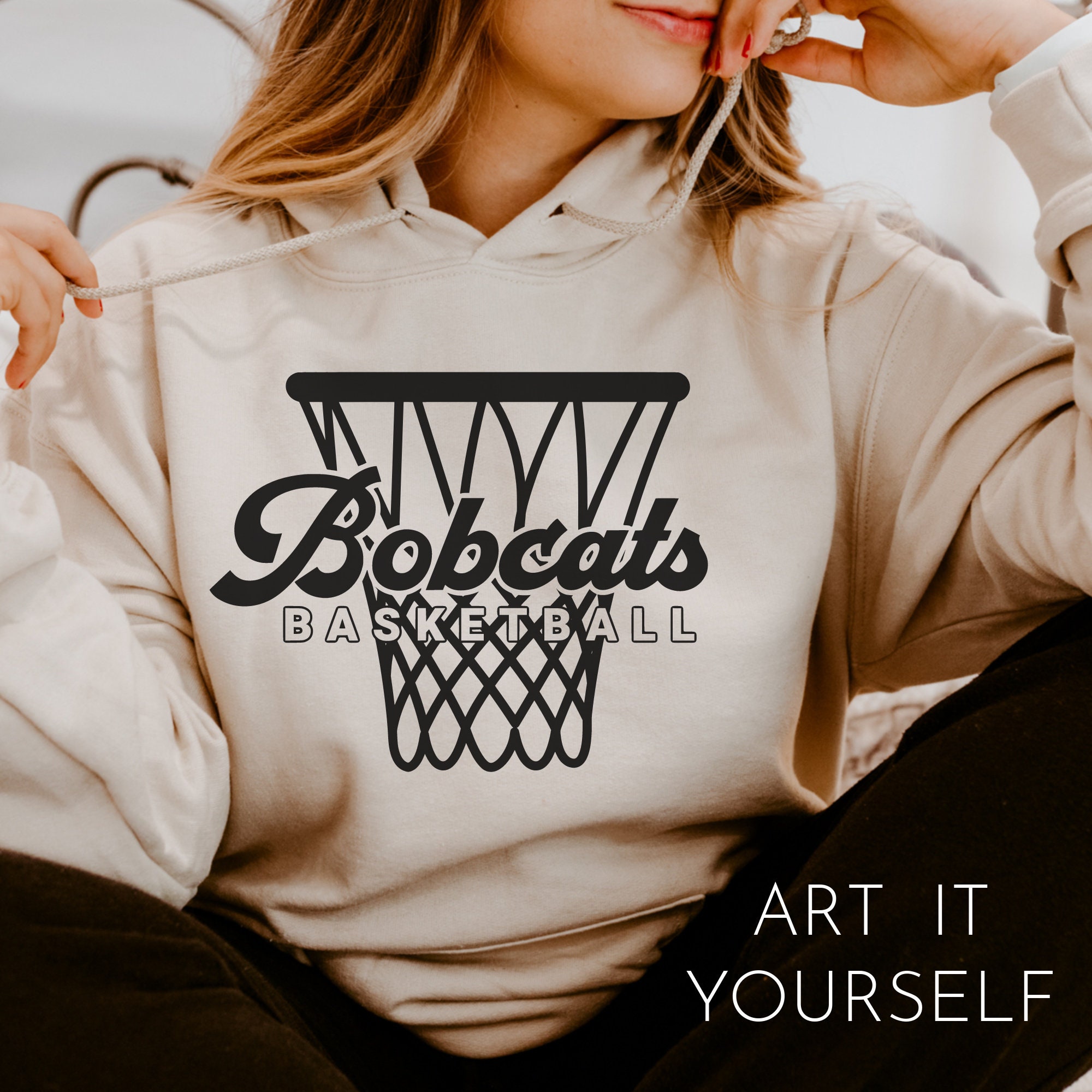 Bobcats Basketball Retro Team Design, Team Apparel, Bobcats Shirt SVG ...