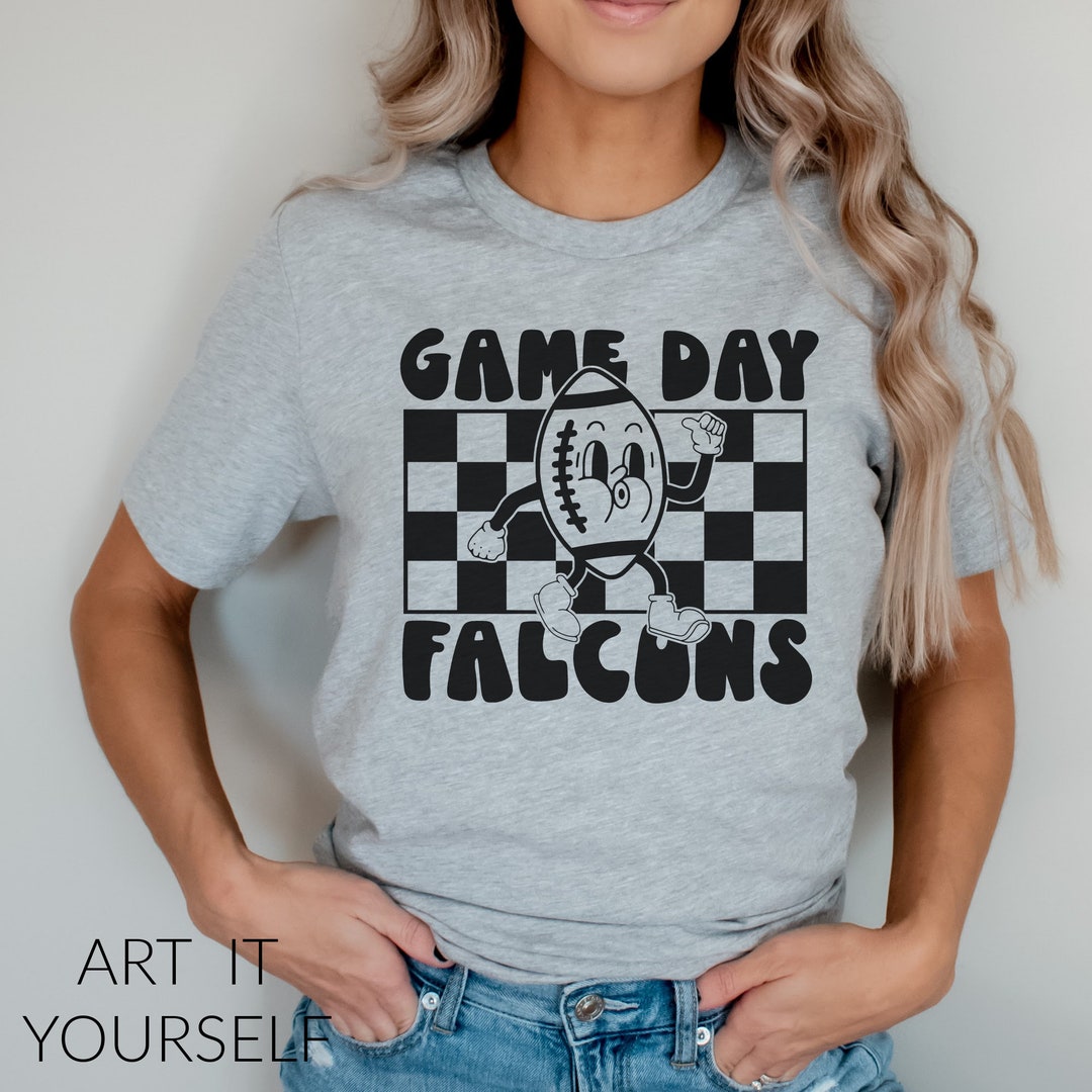 Falcons Retro Football Team Design, Vintage Team Apparel, Falcons Shirt ...