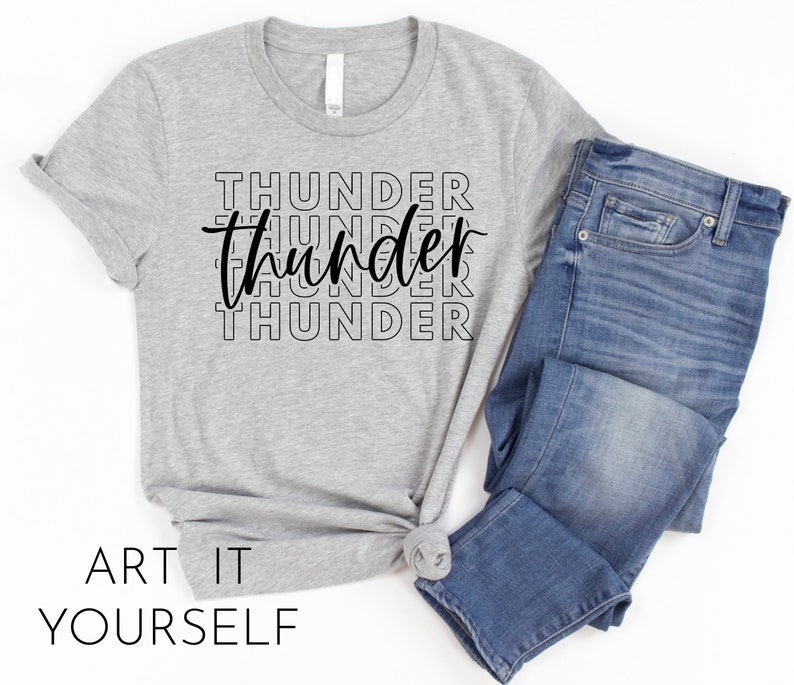 Thunder Repeat Team Design, Team Apparel, Thunder Team File, Thunder ...