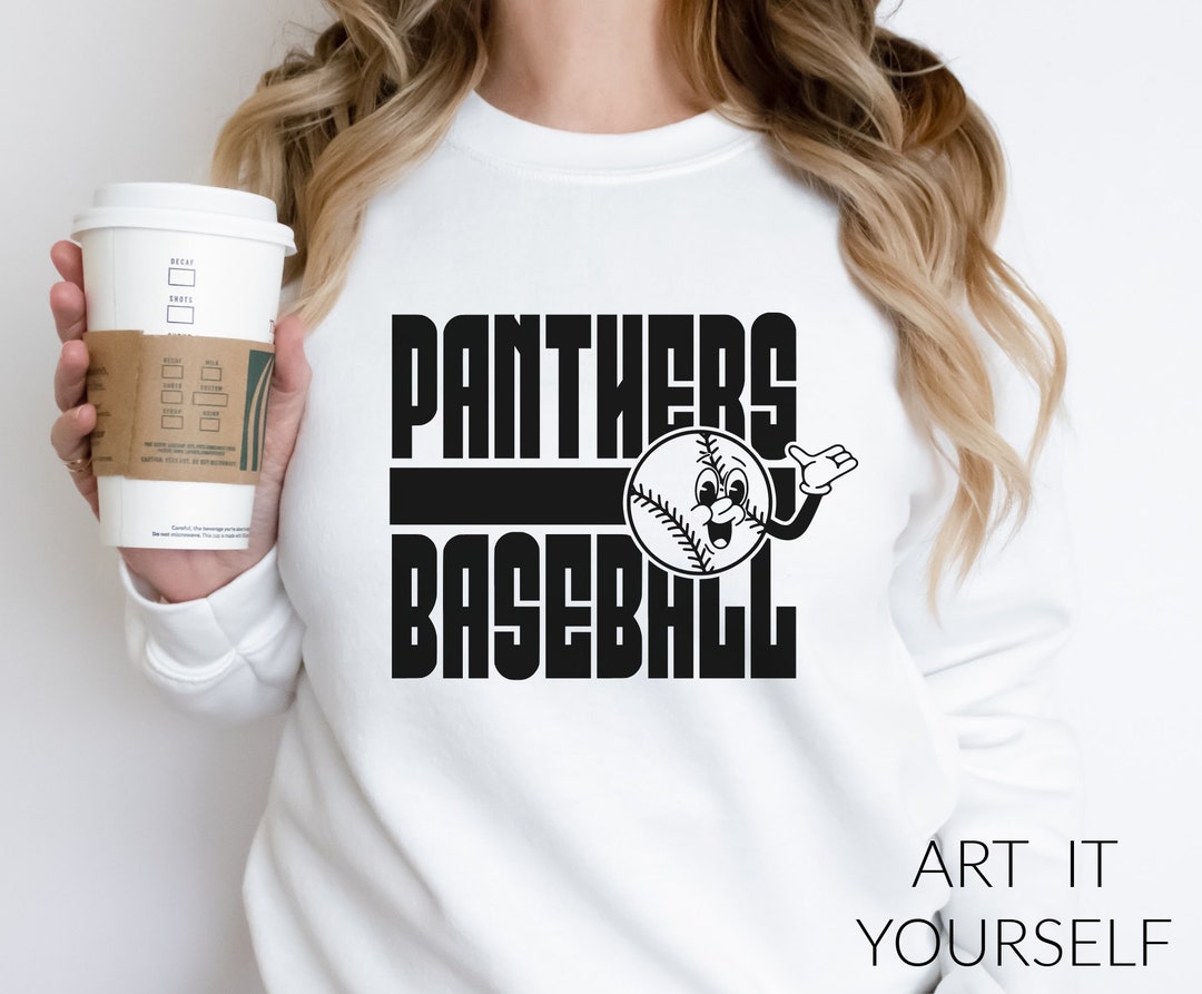Retro Panthers Baseball Team Design, Vintage Team Apparel, Panthers ...