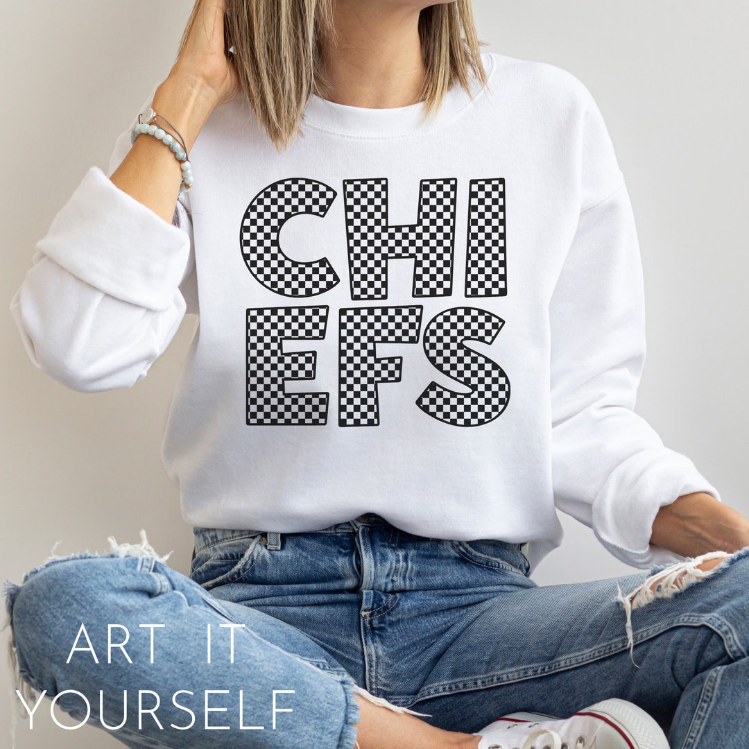 Chiefs Checkered Retro Team Design, Team Apparel, Chiefs Football File ...