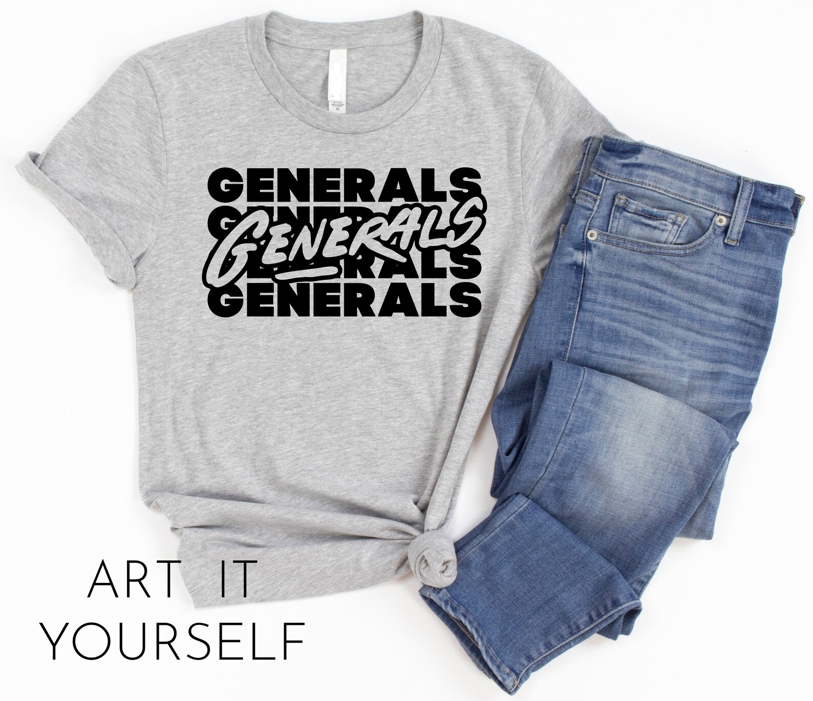 Generals Retro Repeat Team Design Vintage Team Apparel - Etsy