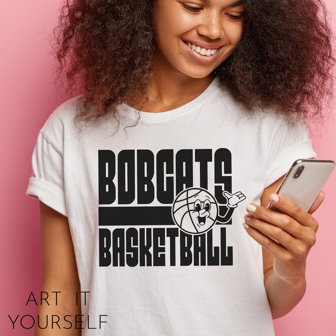 Bobcats Basketball Retro Team Design, Team Apparel, Bobcats Shirt SVG ...