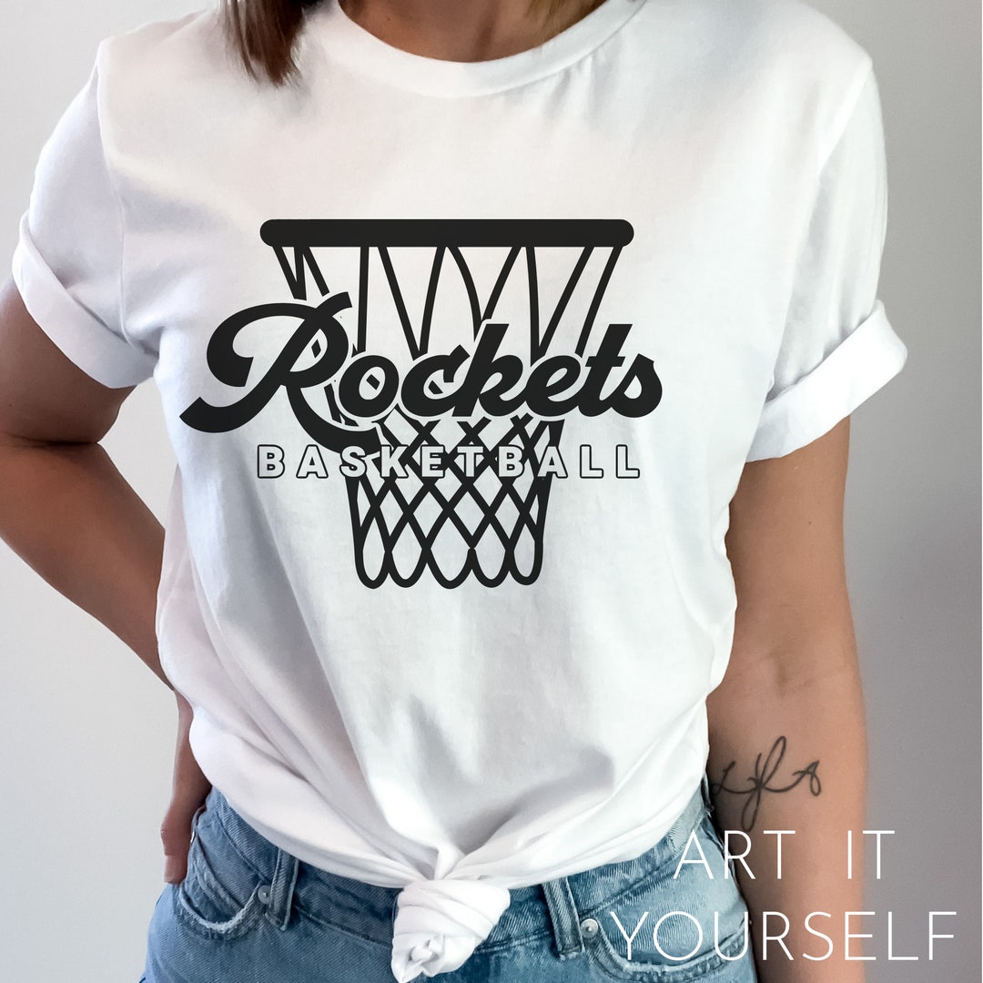 Rockets Basketball Retro Team Design, Vintage Team Apparel, Rockets ...
