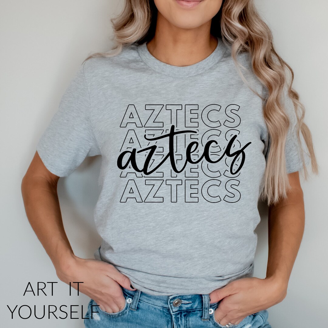 Aztecs Team Design, Team Apparel, Aztec Shirt File, Aztecs Mascot ...