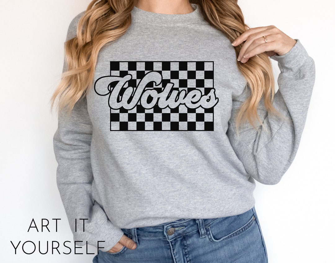 Wolves Retro Team Design, Team Apparel, Wolf Team File, Wolves Shirt ...