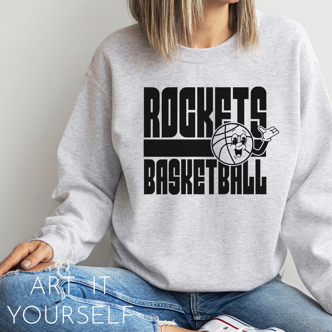 Rockets Basketball Retro Team Design, Vintage Team Apparel, Rockets ...
