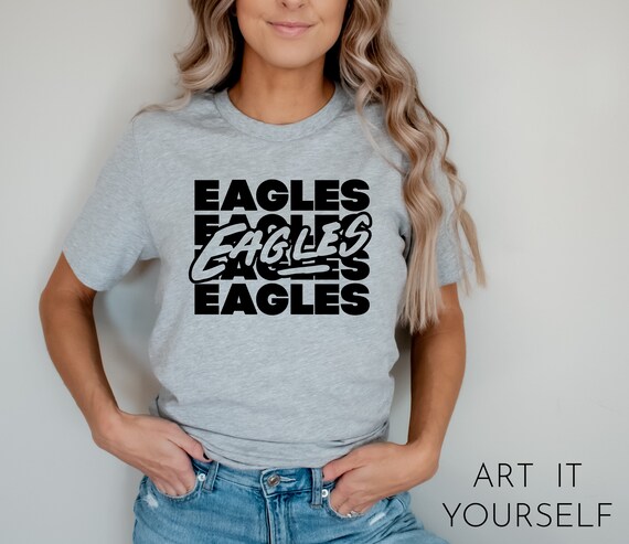 Eagles Retro Repeat Team Design Team Apparel Eagles Shirt - Etsy