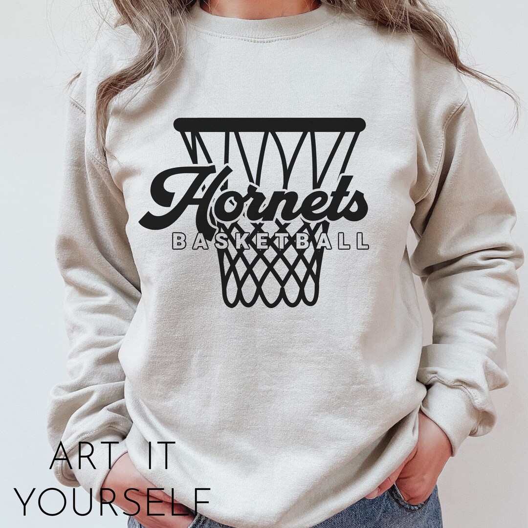 Hornets Basketball Retro Team Design, Team Apparel, Hornets Shirt File ...