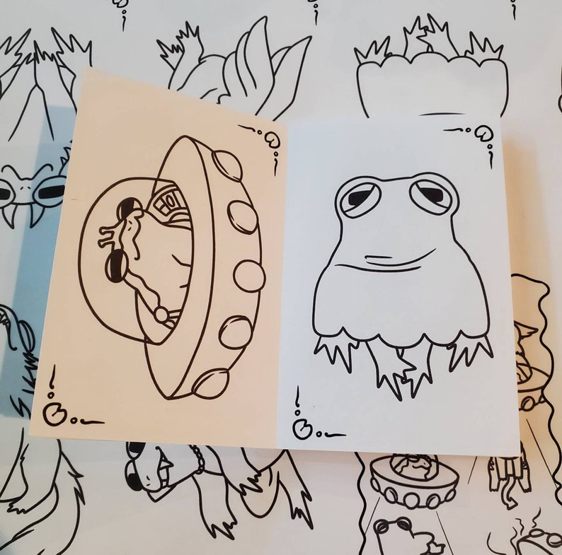 Paranormal Pocket Frogs Mini Coloring Book (printable PDF) - Etsy