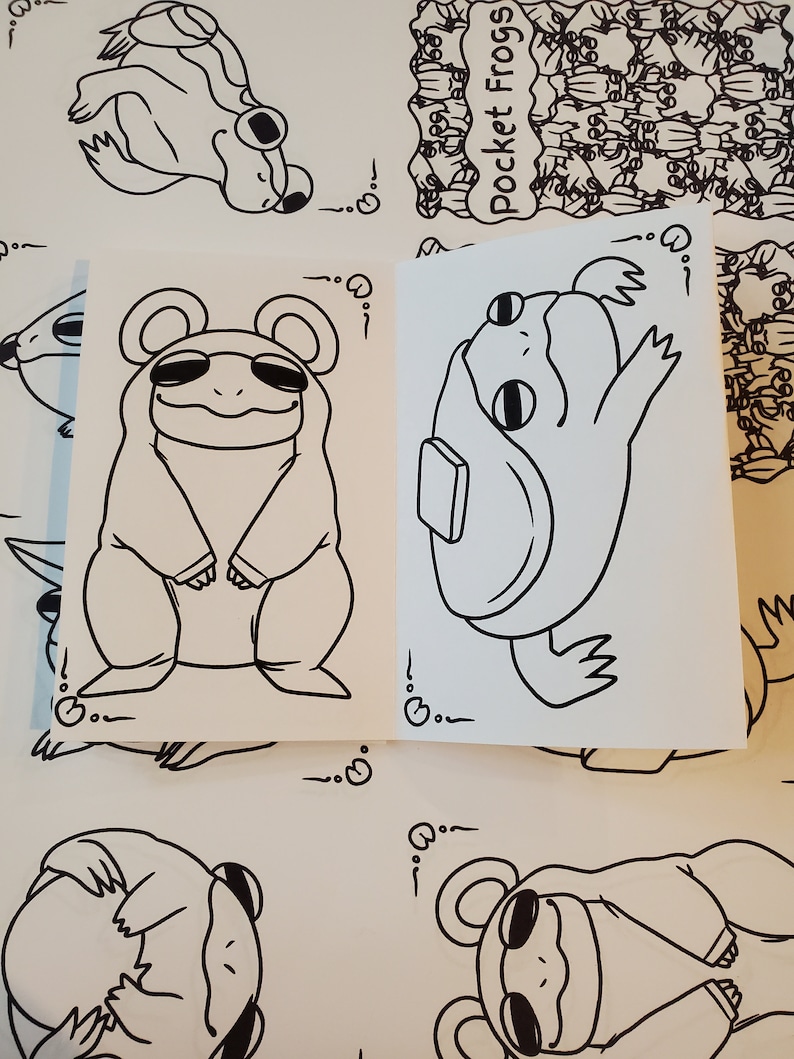 Pocket Frogs Mini Coloring Book | Printable DIY Project (PDF) - Etsy