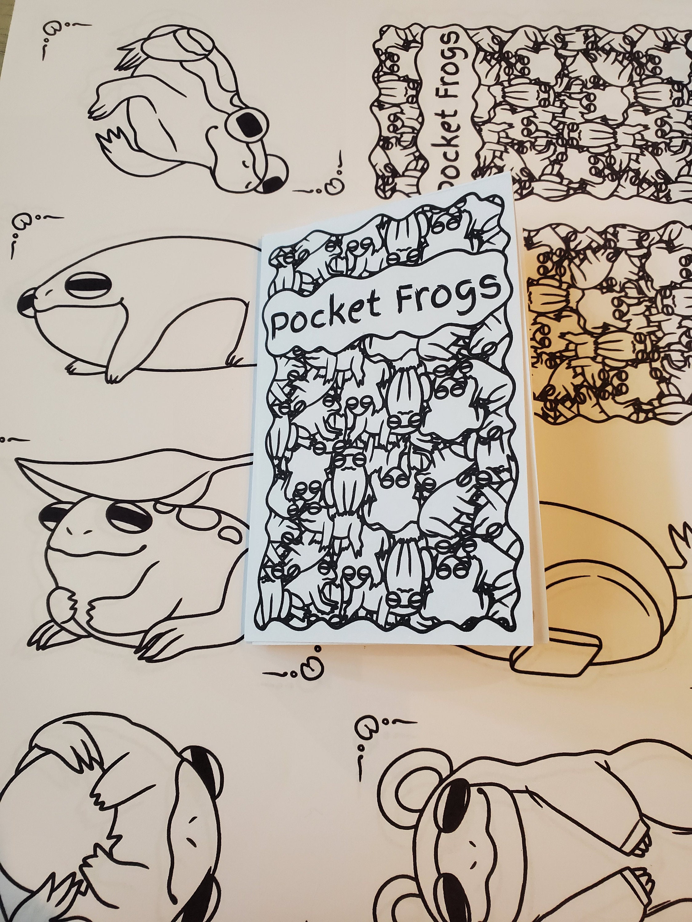 Pocket Frogs Mini Coloring Book | Printable DIY Project (PDF) - Etsy