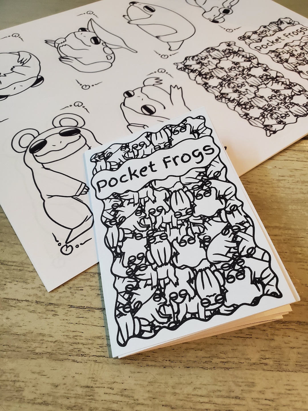 Pocket Frogs Mini Coloring Book | Printable DIY Project (PDF) - Etsy