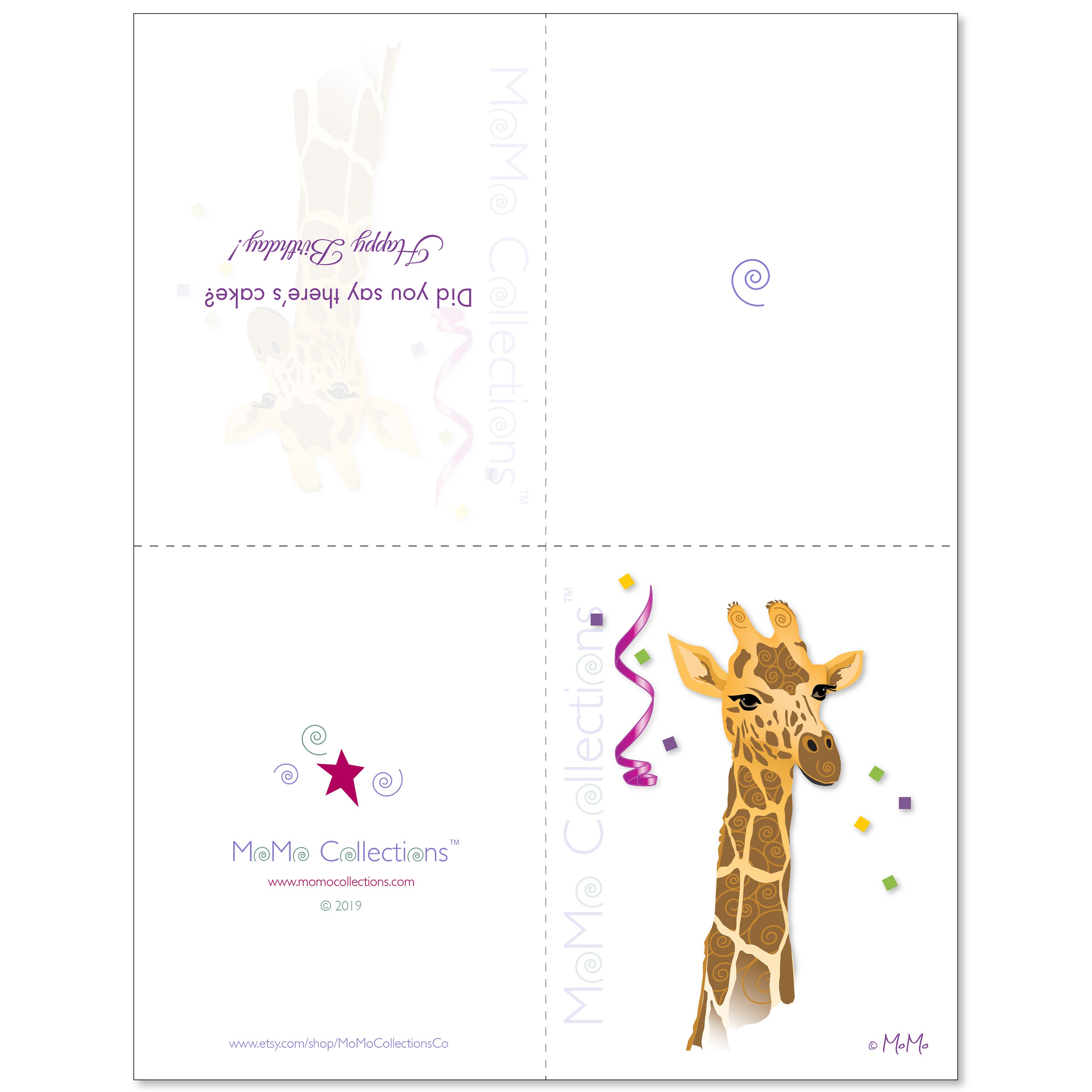 Printable Birthday Card (giraffe): Digital Download Card, Original ...