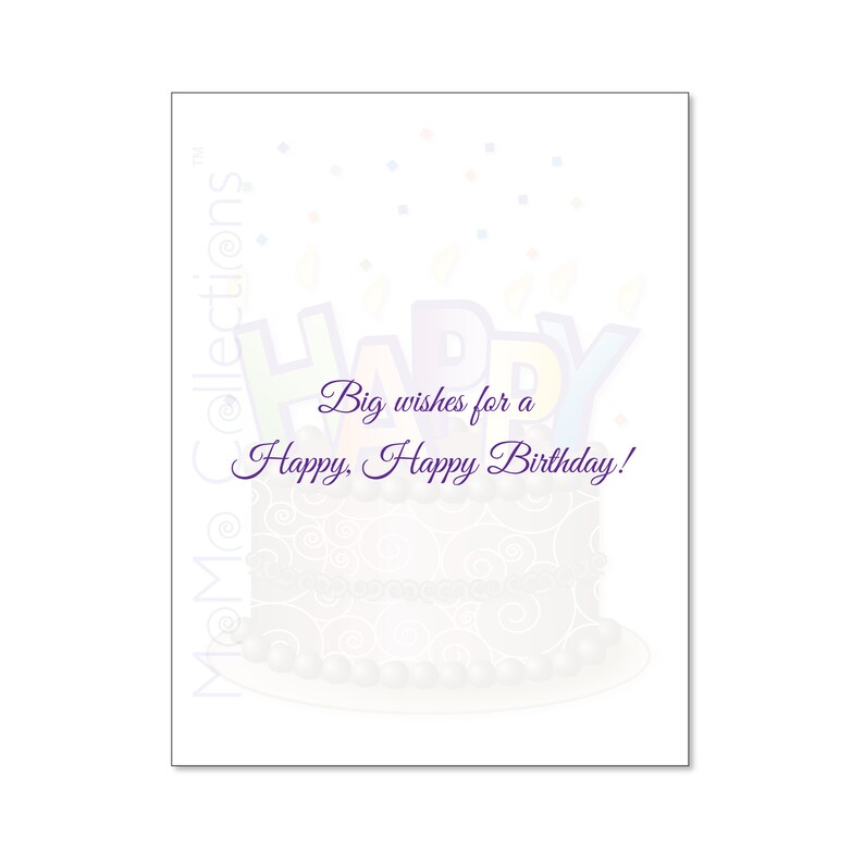 Printable Birthday Card (happy Cake): Digital Download Card, Original ...