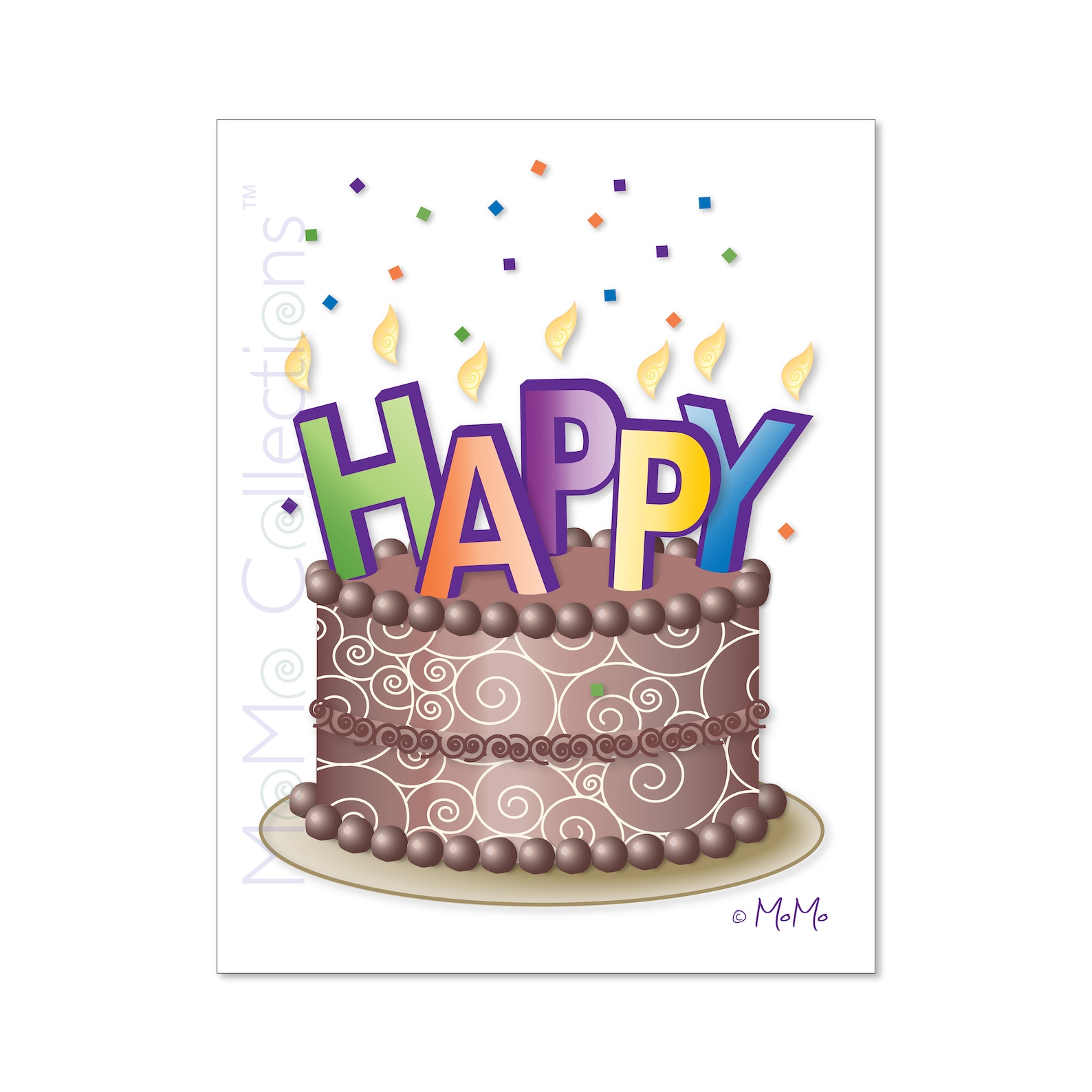 Printable Birthday Card (happy Cake): Digital Download Card, Original ...