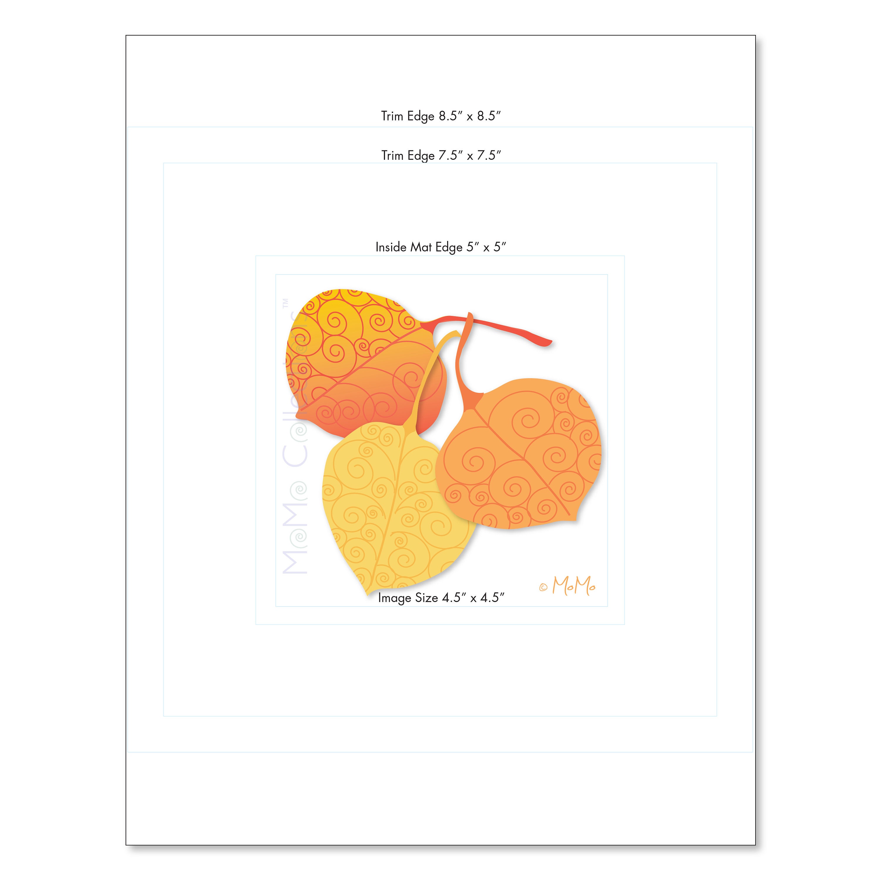 Digital Art Print: Printable Aspen Fall Print (5" X 5" Image), Original ...