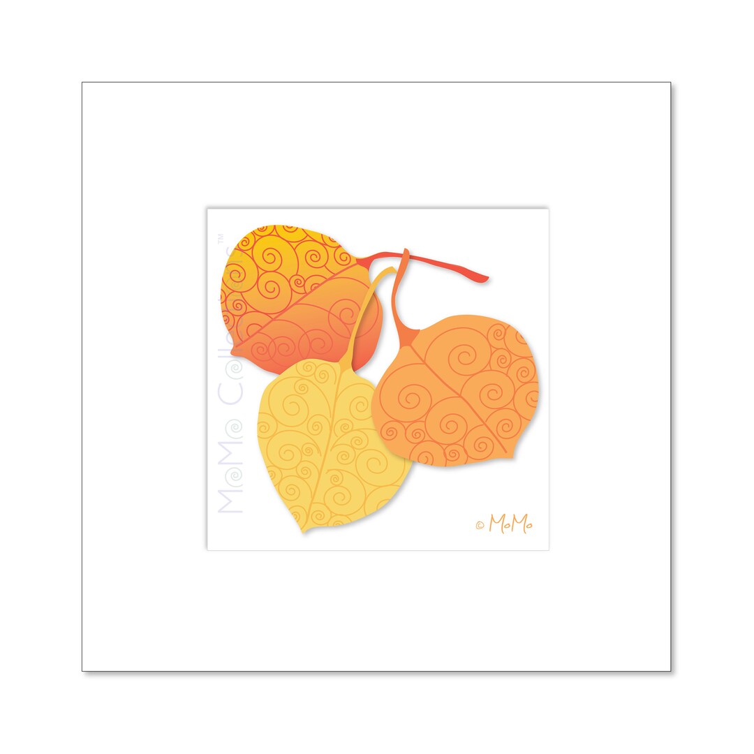 Digital Art Print: Printable Aspen Fall Print (5" X 5" Image), Original ...