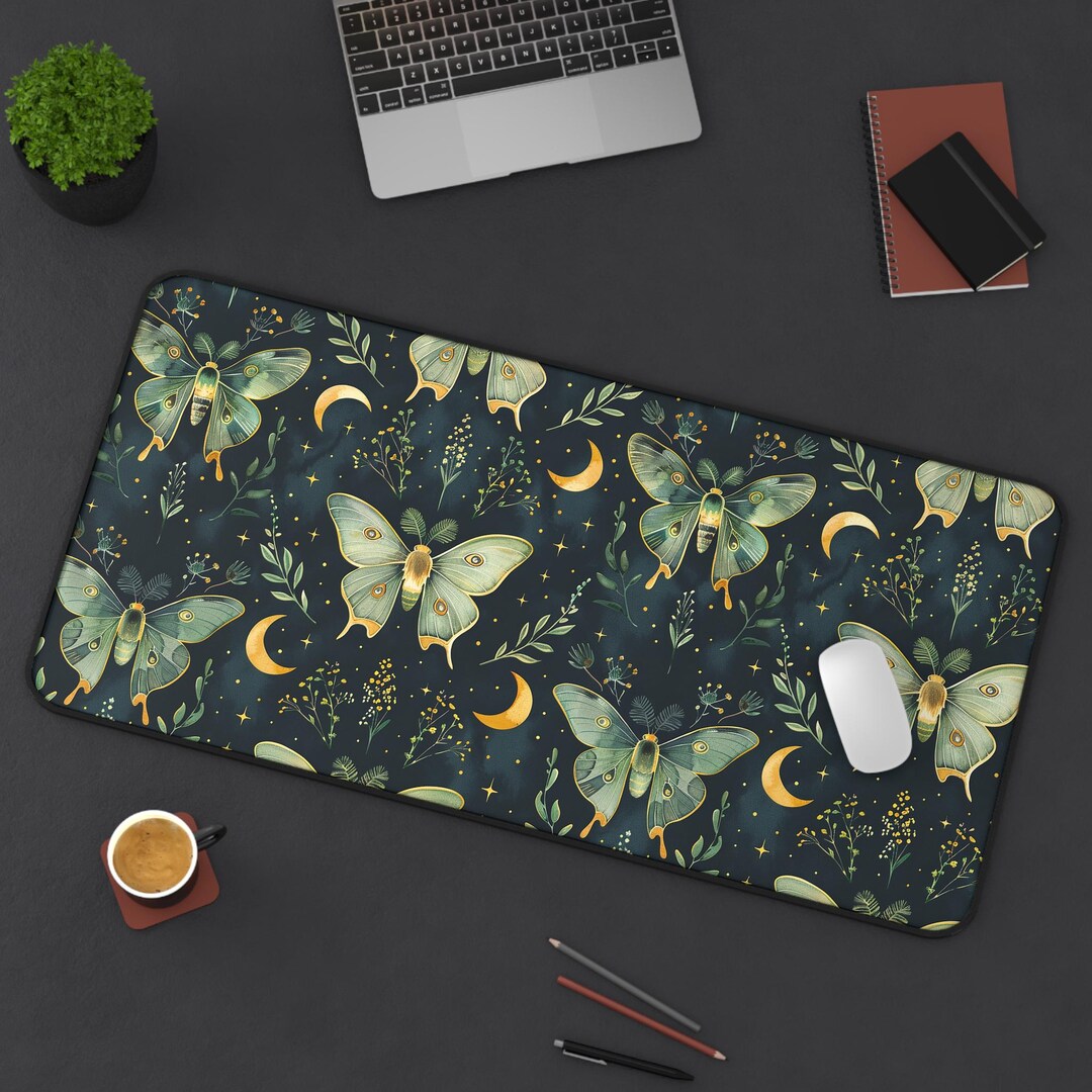 Lunar Moth Desk Mat - Etsy