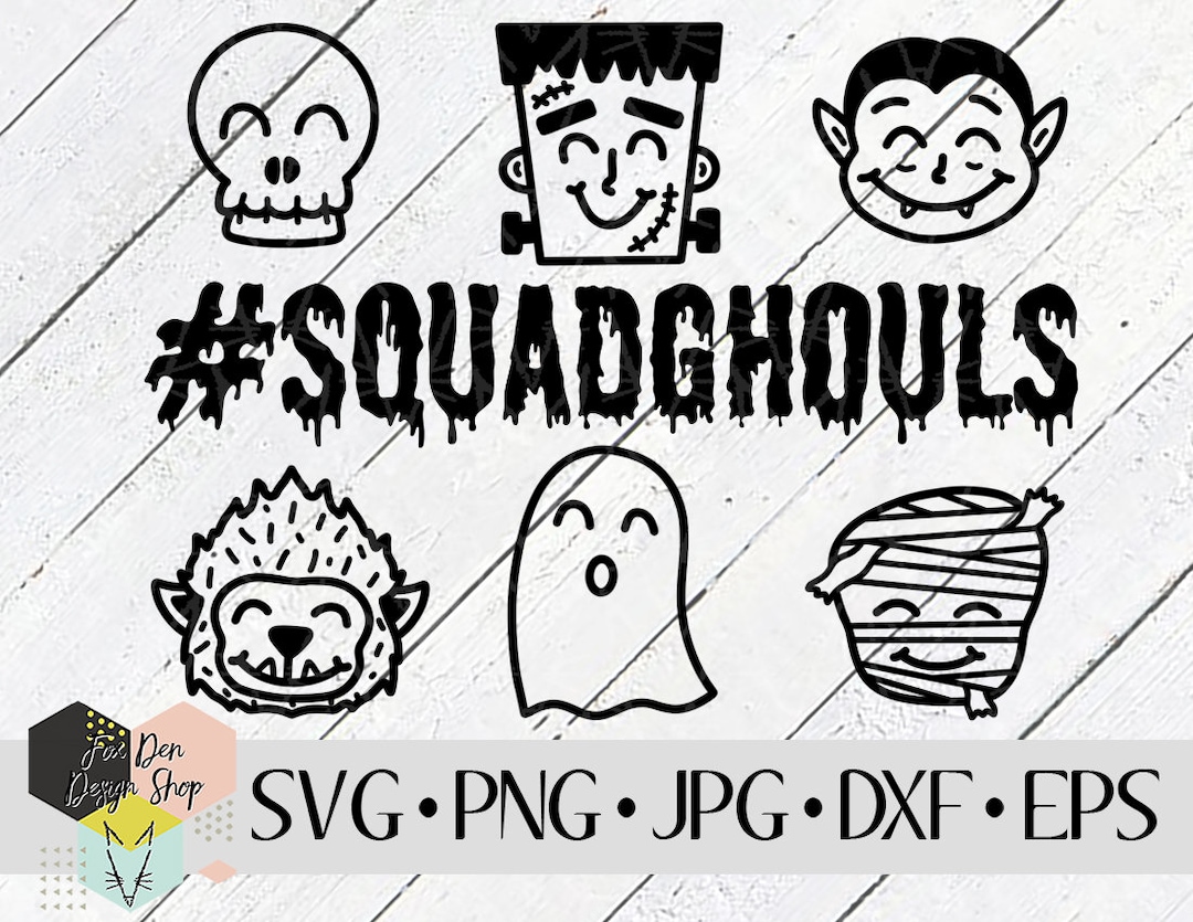 Squad Ghouls SVG, SVG Files for Cricut, Silhouette Files, Cut Files ...