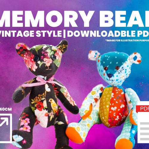 PDF 18 Inch Memory Bear Pattern and Instructions RARE - Etsy