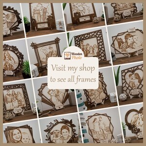 Custom Wood Family Picture Frame, Engraved Family Photo, Personalized ...