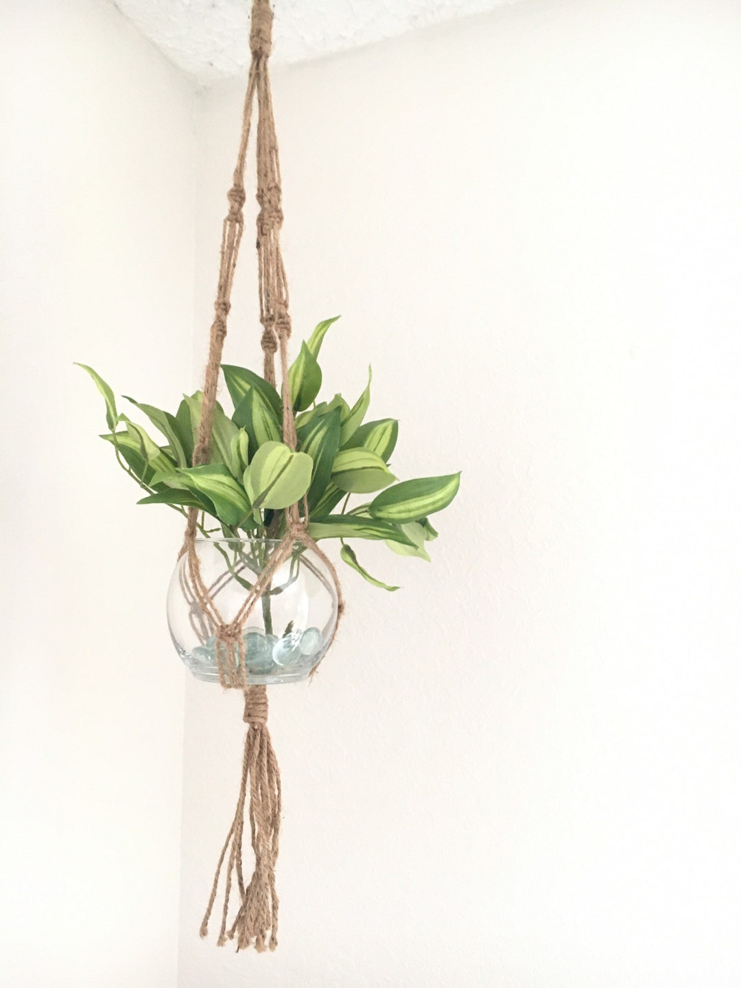 Macrame Globe Hanger Plant Propagation, Boho Kitchen Decor, Plant ...