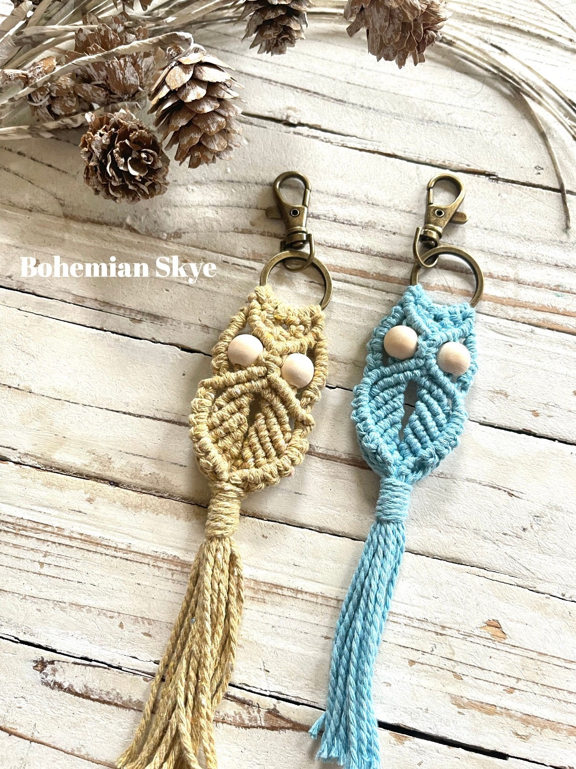 Macrame Owl Keychain - Etsy