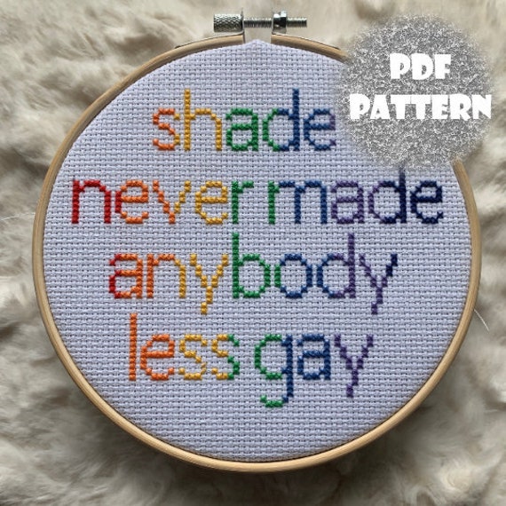 Patterns PRIDE Cross Stitch Chart Kits & How To Craft Supplies & Tools ...