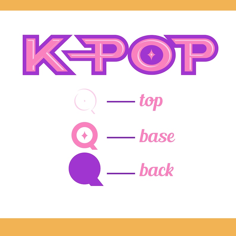 Kpop (idol Hunter Color Alphabet SVG PNG | Bold Retro Letters for ...