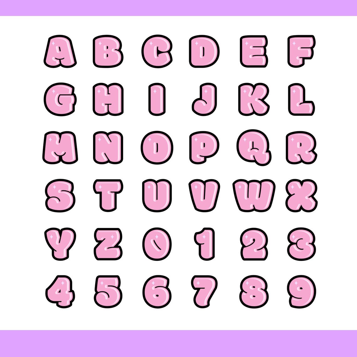 KPOP Soda Pop Alphabet SVG PNG Ai | Cute Bubble Letters for Cricut ...