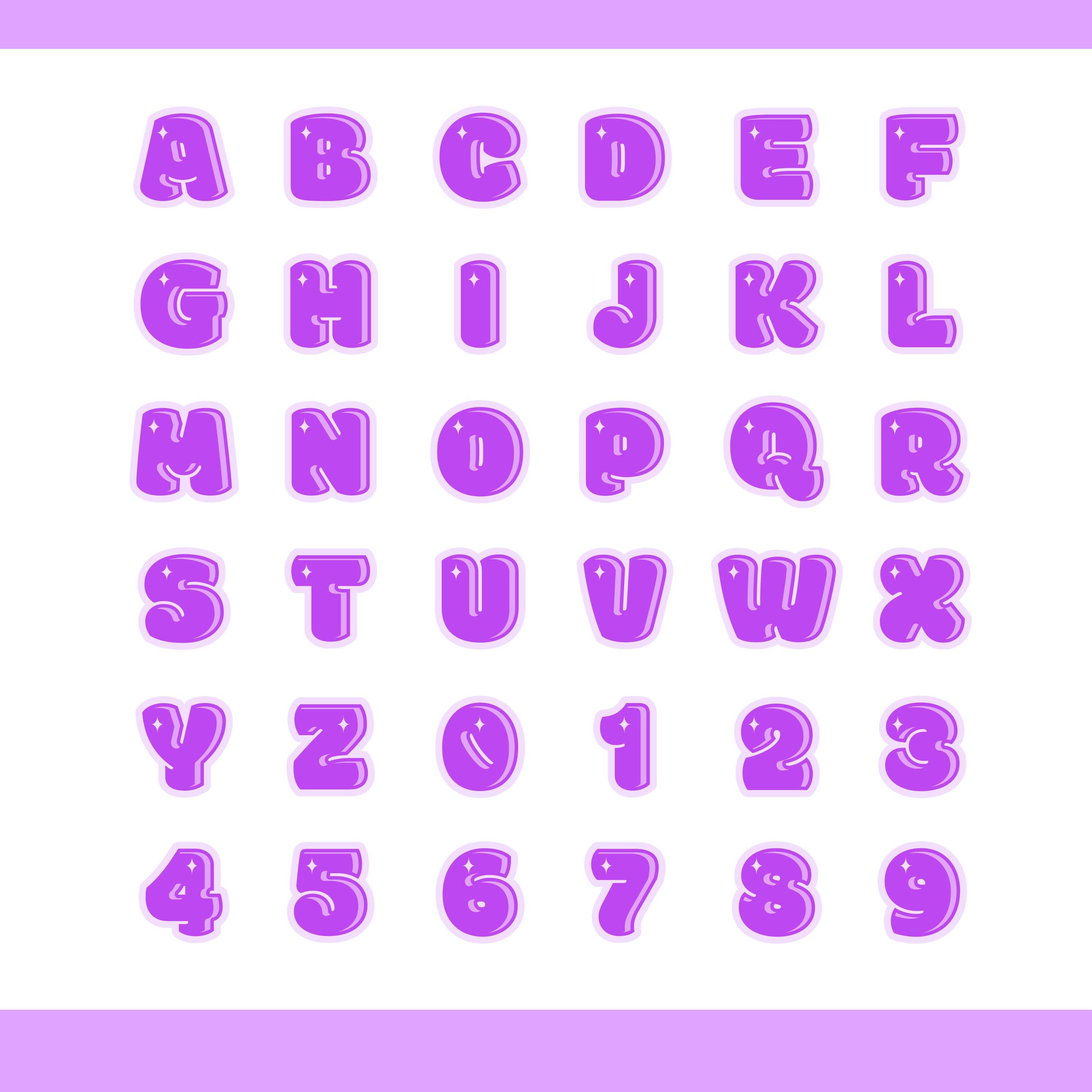 K-POP Soda Pop Alphabet | Bubble Letters, Cricut, Sublimation (digital ...