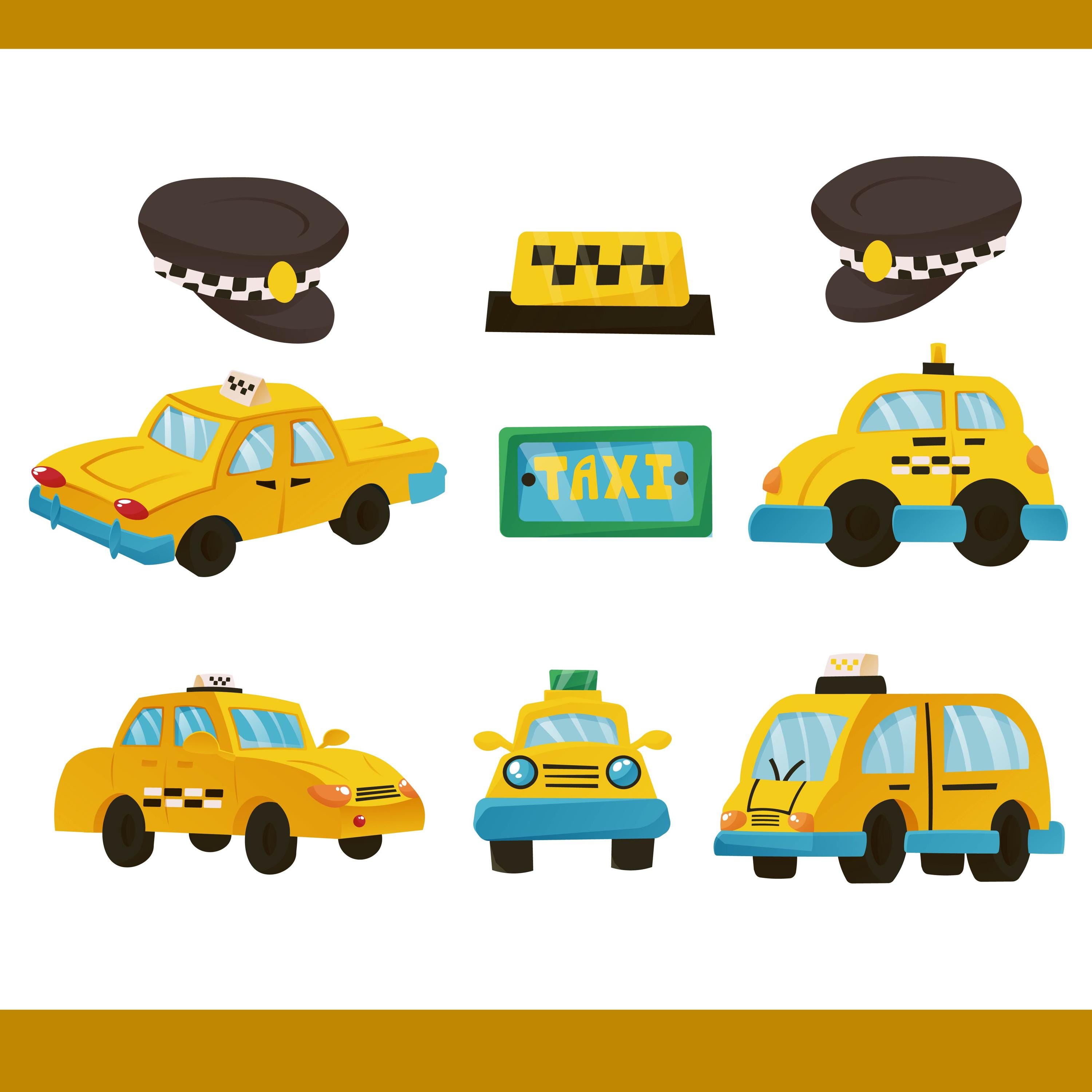 Kids Taxi Letters - Clipart: Yellow Cab Alphabet SVG PNG - City Theme ...