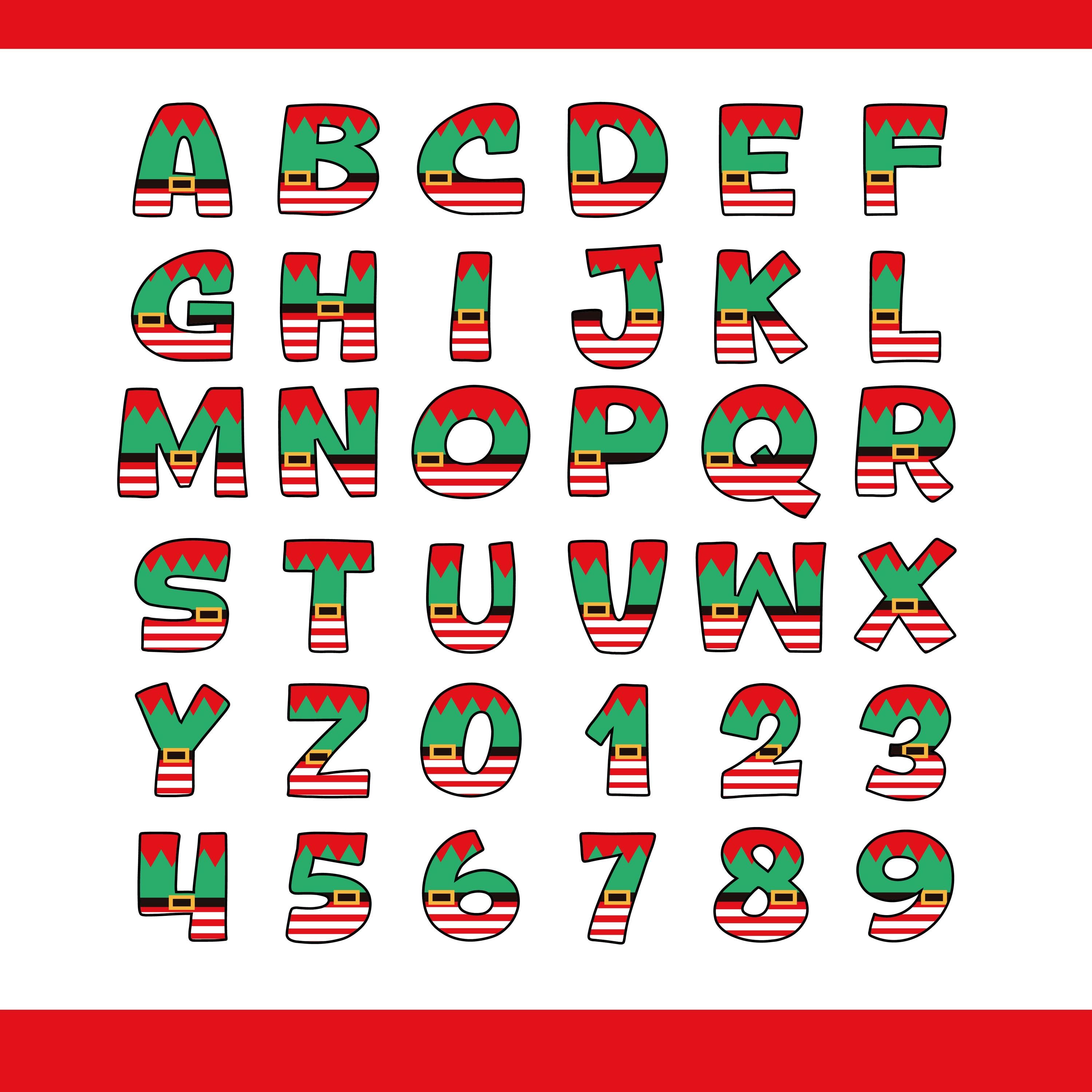 Christmas Doodle Font, Alphabet Letters (SVG + PNG) | 144 Letter Set - Etsy