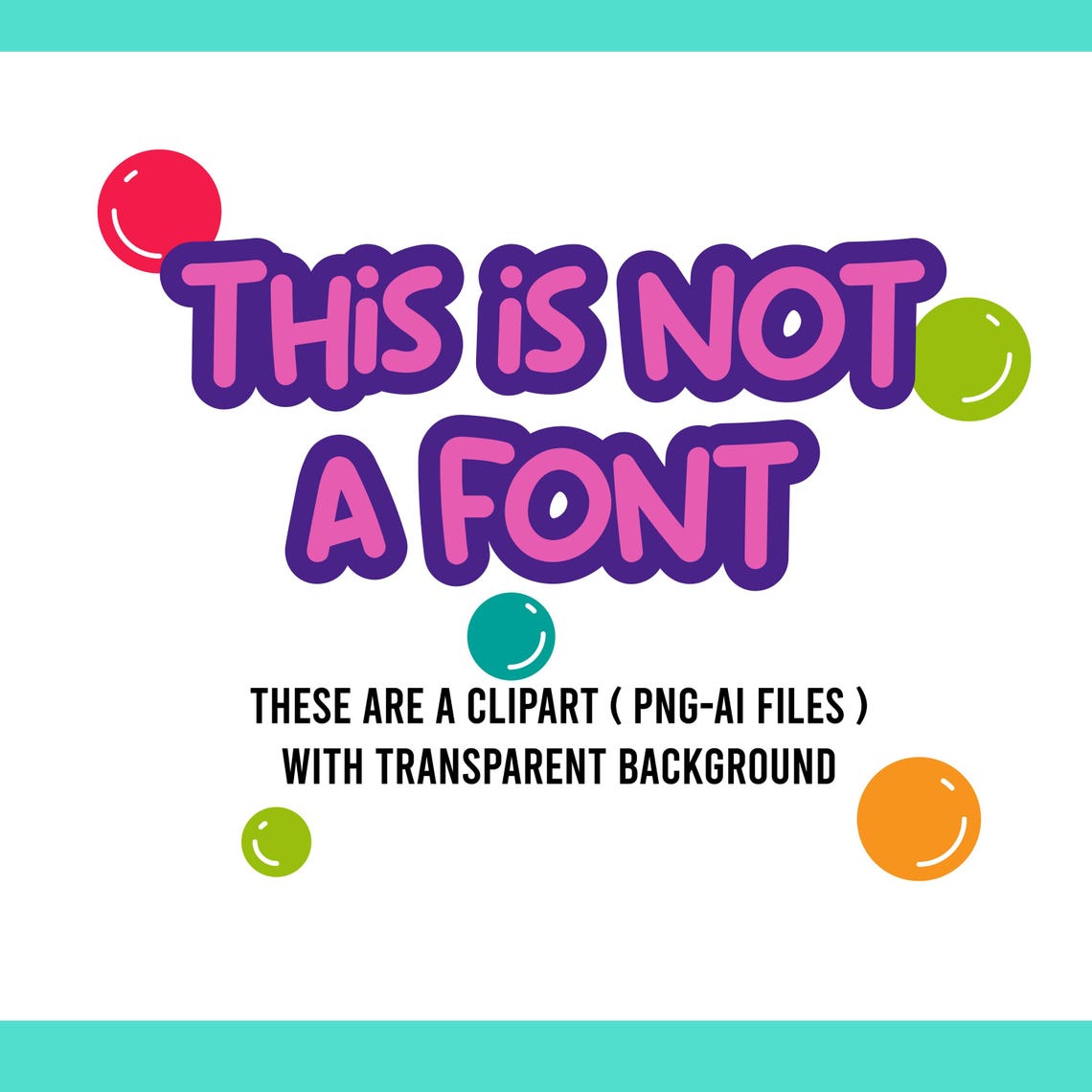 Rainbow Bubble Alphabet Clipart: SVG, PNG, AI Files (digital Download ...