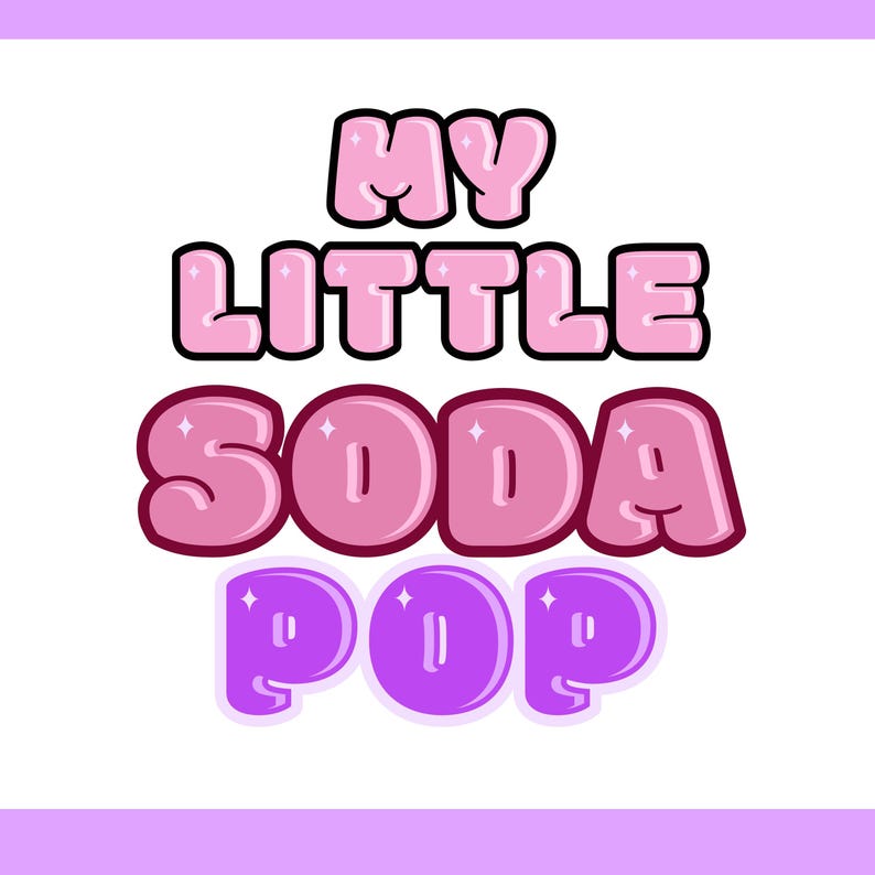 KPOP Soda Pop Alphabet SVG PNG Ai | Cute Bubble Letters for Cricut ...