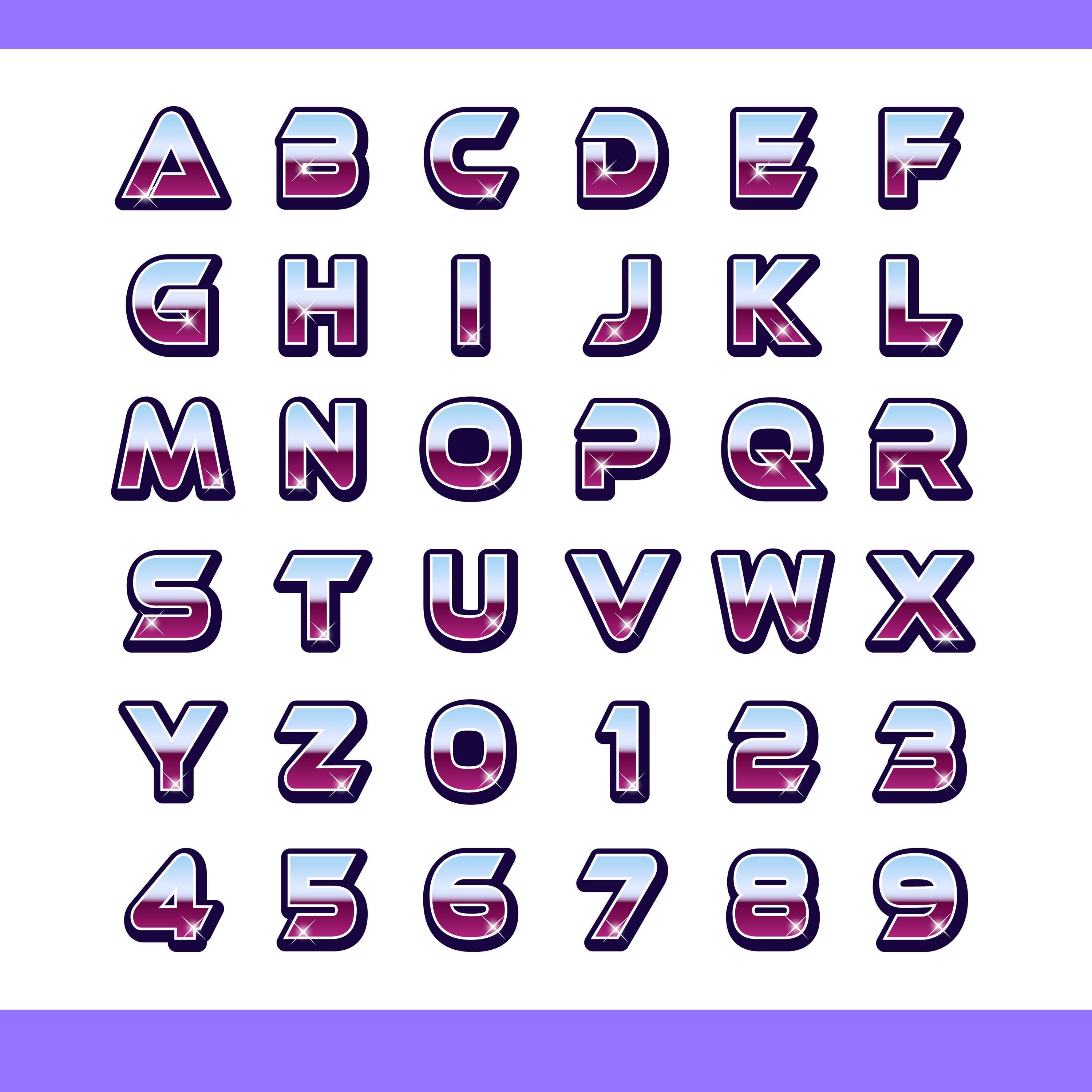 80s Font, Arcade Game Letter Set: Retro Vaporwave SVG PNG (digital ...