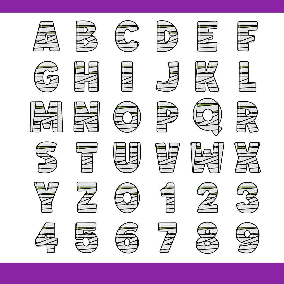 Halloween Monster Letters : Spooky Alphabet SVG, PNG (digital Download ...