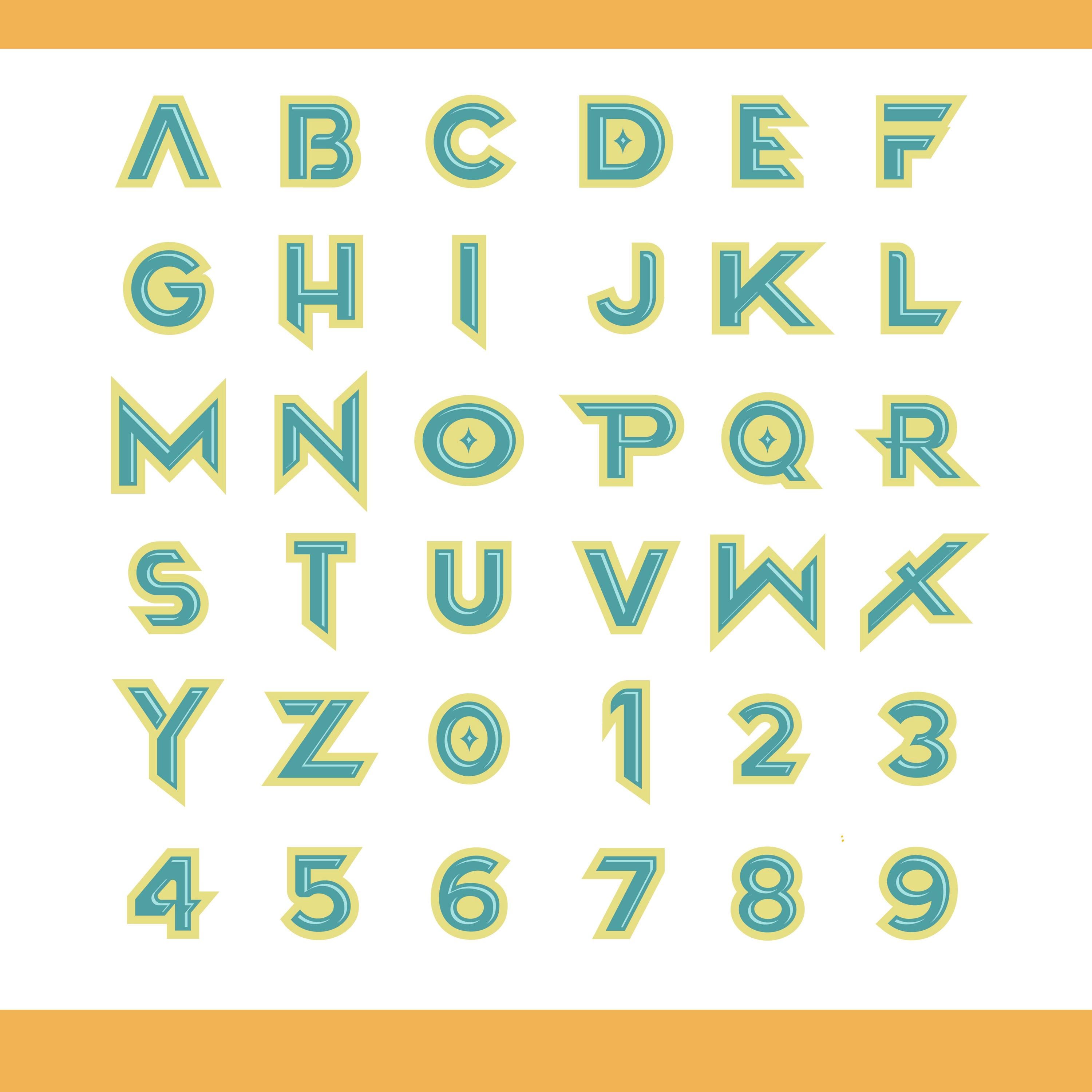 Kpop (idol Hunter Color Alphabet SVG PNG | Bold Retro Letters for ...