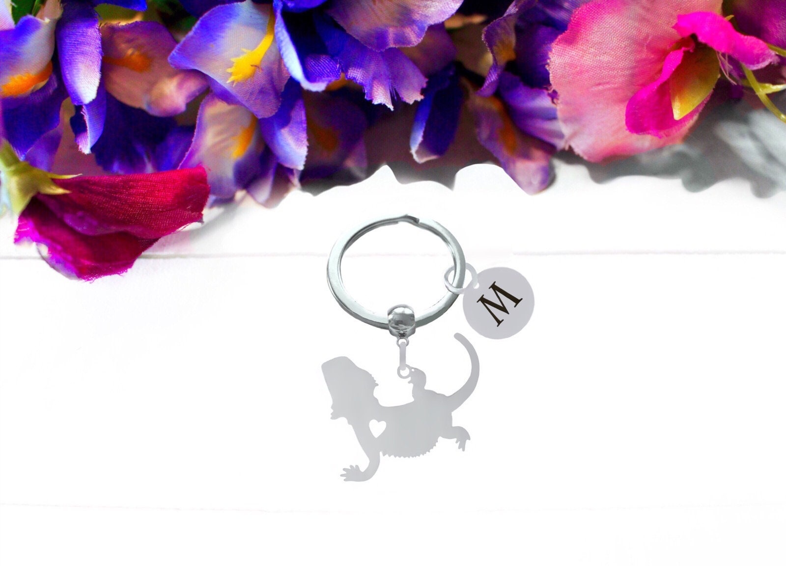 Bearded Dragon Keychain Stainless Steel Bearded Dragon - Etsy