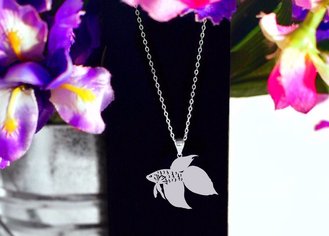 Betta Fish Necklace - Betta Fish Pendant - Betta Fish Jewellery - Betta ...