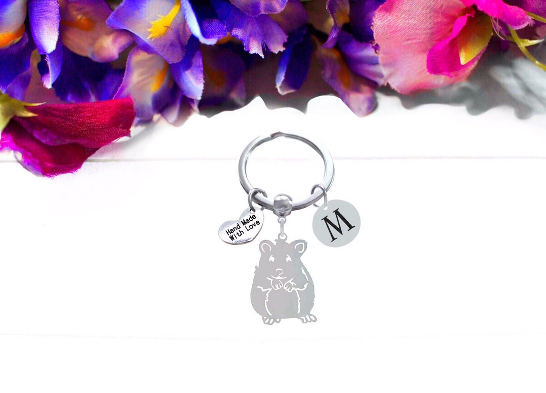 Hamster Keychain Hamster Keyring Hamster Accessory Hamster Charm ...