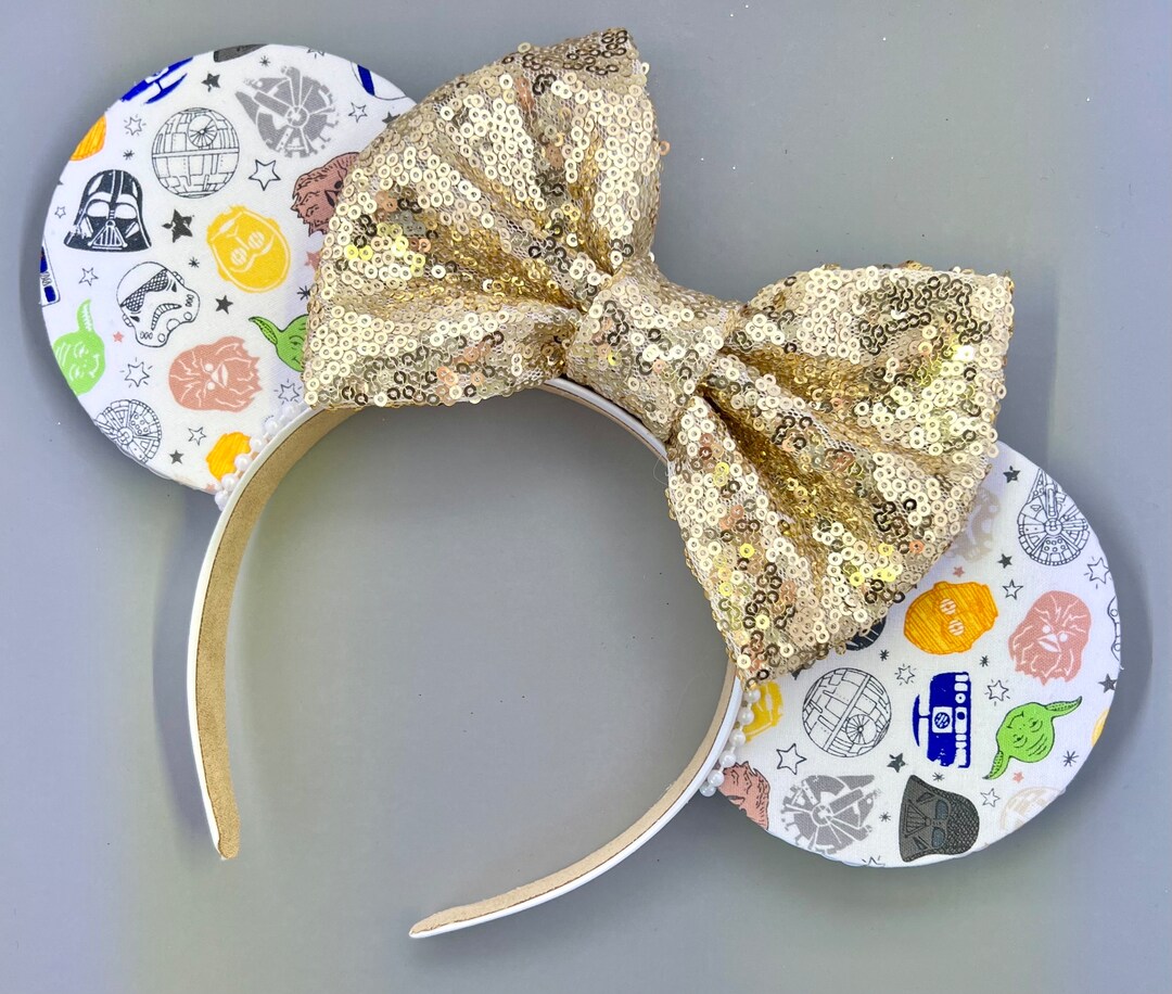 Star Wars Character Doodle Print Mouse Ears - Custom Bow! - Etsy